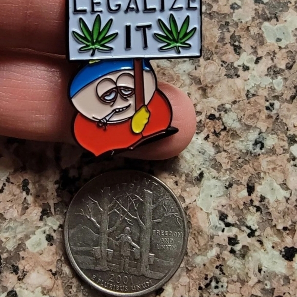 Jewelry | Eric Cartman Legalize It 42 Weed South Park Enamel Pin | Poshmark